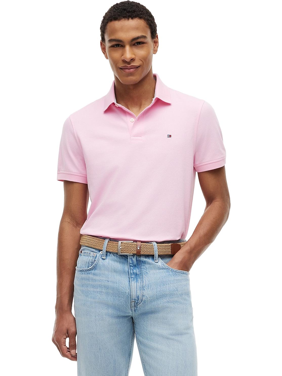 TOMMY HILFIGER men's regular fit stretch pique tommy polo -